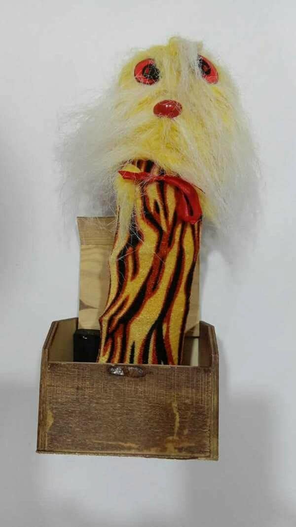 wooden scary box funy horror trick electric voice activated joke toy ...