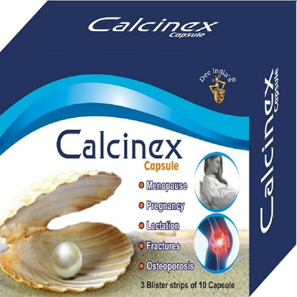 DEE INDIA HERBALS Calcinex Capsules ( Combo Pack of 3) (1 X 10 Capsules ...