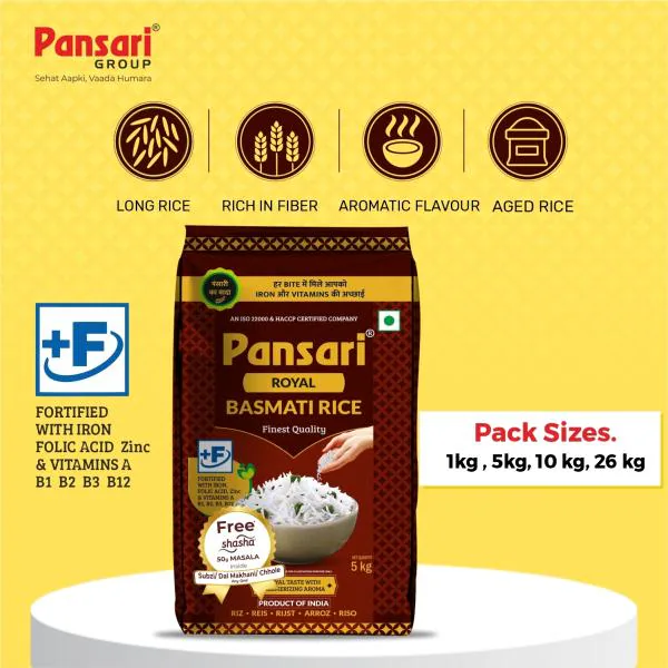 Pansari Basmati rice Combo Royal & Signature, Long Grain - (5+1Kg) - 6 ...