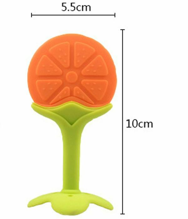 Enorme Silicone Orange Fruit Shape Teether with Key Teether For Babies ...