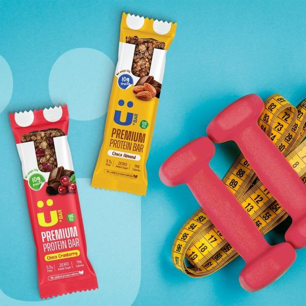 U bar 10 Grams Premium Protein Bar Choco Cranberry 4 Bars & Choco ...