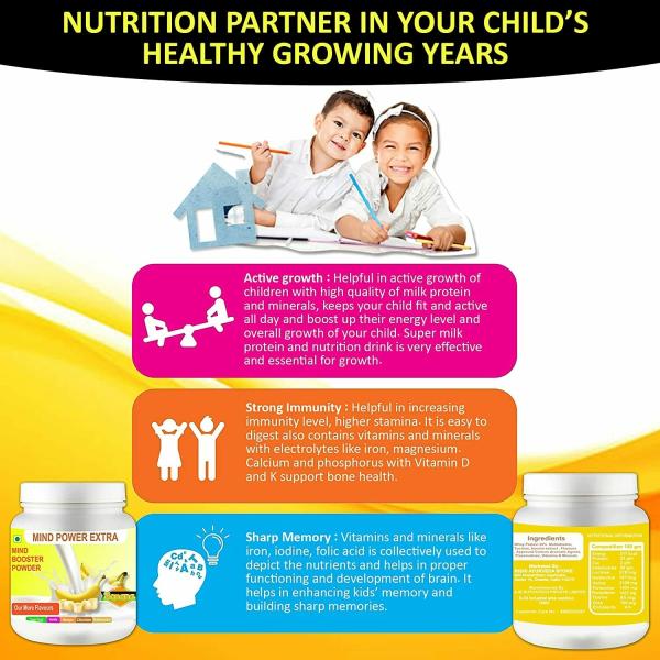 Mind Power Extra Memory Booster Bannana Protien Shake, Mind Booster ...