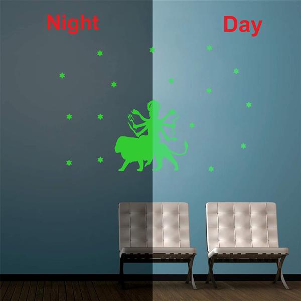 DreamKraft Green Vinyl Glow In The Dark Religious Radium Wall Stickers ...