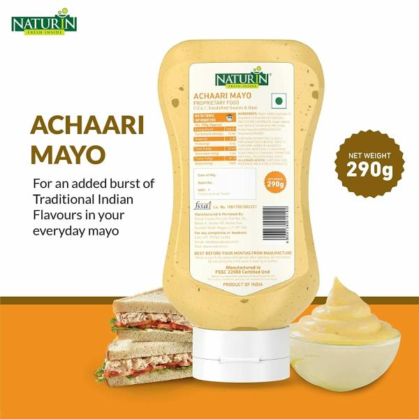 Naturin Combo Pack of 2- Thousand Island 290g and Achaari Mayo 290g ...