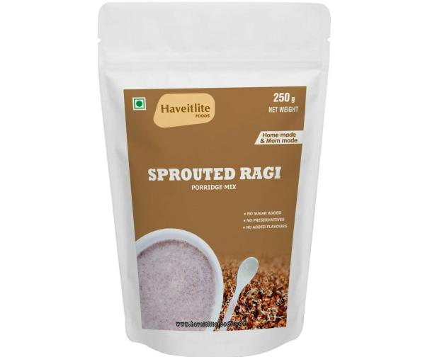 Haveitlite Foods Sprouted Ragi Powder / Nachni / Finger Millet Flour ...