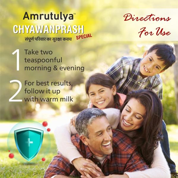 Amrutulya Chyawanprash Special 1Kg| Enriched with Kashmiri Kesar and 47 ...