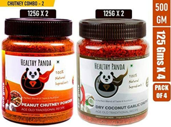 Healthy Panda Combo Pack Of Peanut Chutney Powder and Dry Coconut ...