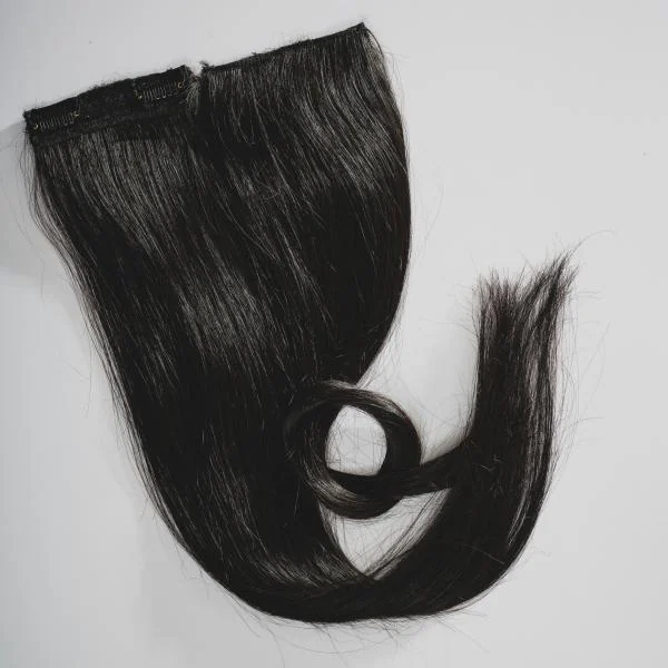 Hair Originals Human Hair extensions-Side Patch Pair - Natural Black ...