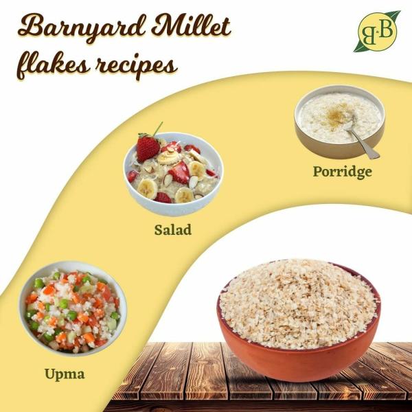 B&B Organics Barnyard Millet Flakes (2 kg) / Sanwa Poha / Kuthiraivally ...