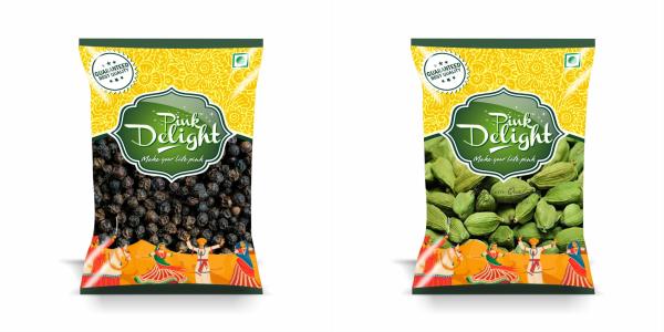Pink Delight Green Cardamom/Ilayachi 100 Gm + Black Pepper 100 Gm | 200 ...