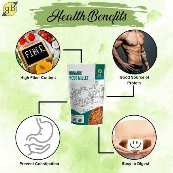 B&B Organics Kodo Millet (1000 g) (Whole Grain) (Varagu / Arikelu ...