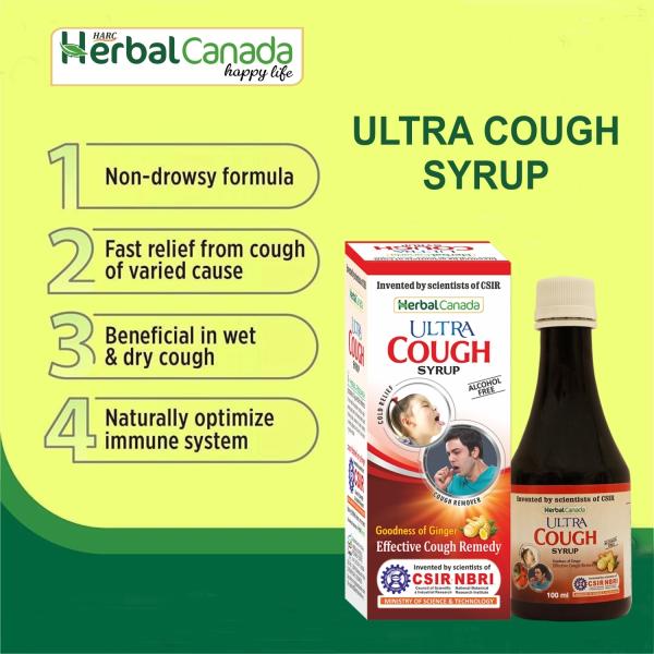 Herbal Canada Ultra Caugh Syrup | 200ml | Invented by Scientists of C.S ...