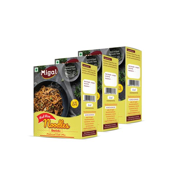 Migal Red Rice Noodles| Not Fried| No Maida| Pack of 3 - JioMart