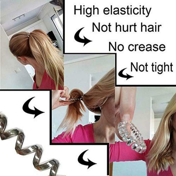 Trendy Club Women and Girls Multicolor Hair Ties Telephone Wire, Rubber ...