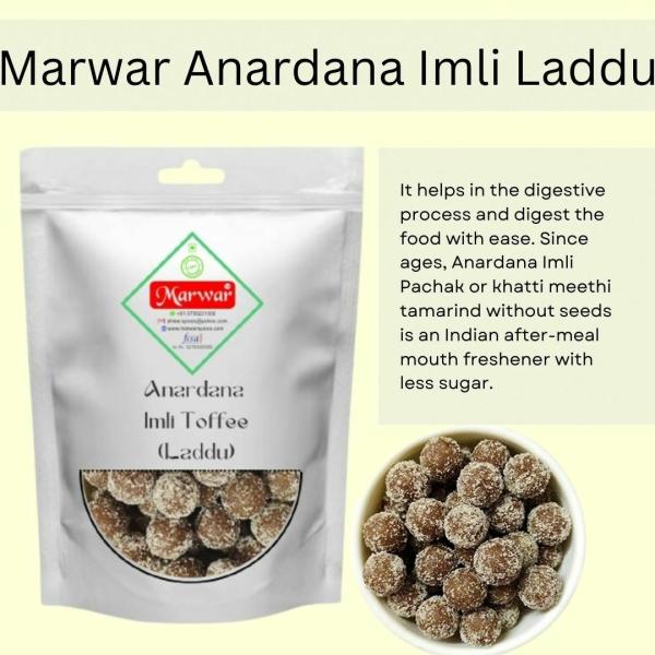 Marwar Anardana Imli Toffee, 1200gm (Imli Ladoo) Natural Pomegranate ...