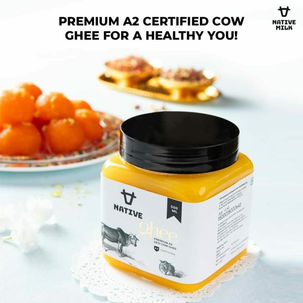 Native Milk Premium A2 Desi Cow ghee 500 ML (Pack of 2) - JioMart