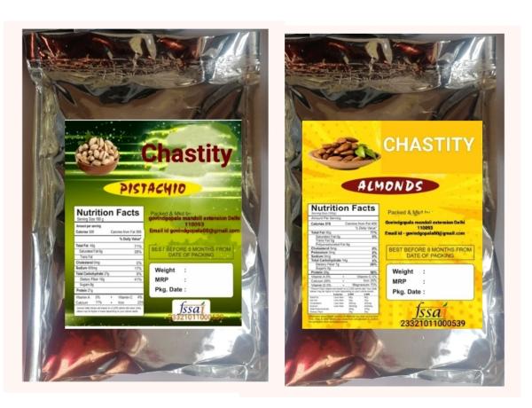 Chastity Premium Quality Dry Fruits Combo Pishta, Almond(2 x 100 g ...