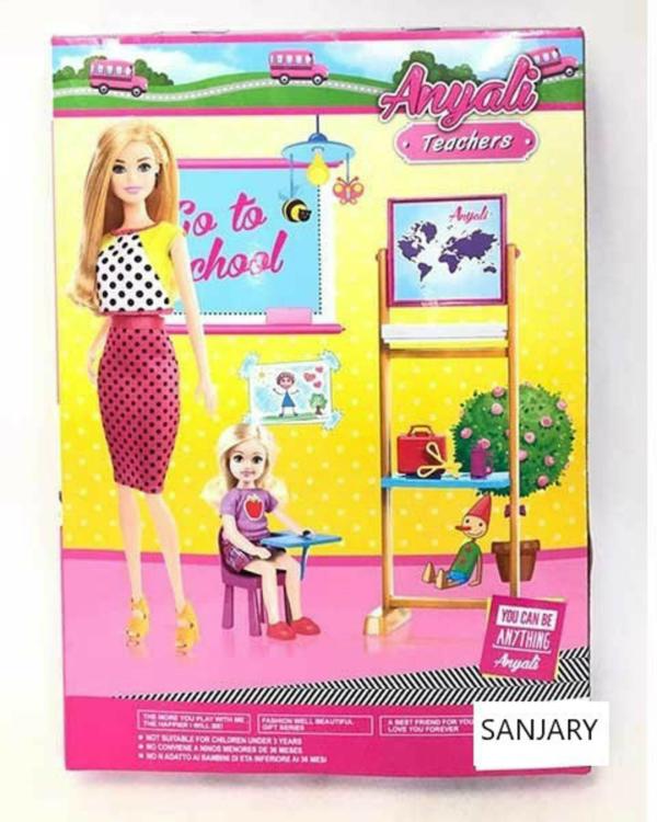 Sanjary Multicolor Plastic Anyali Teacher Doll Similar To Barbie Height ...