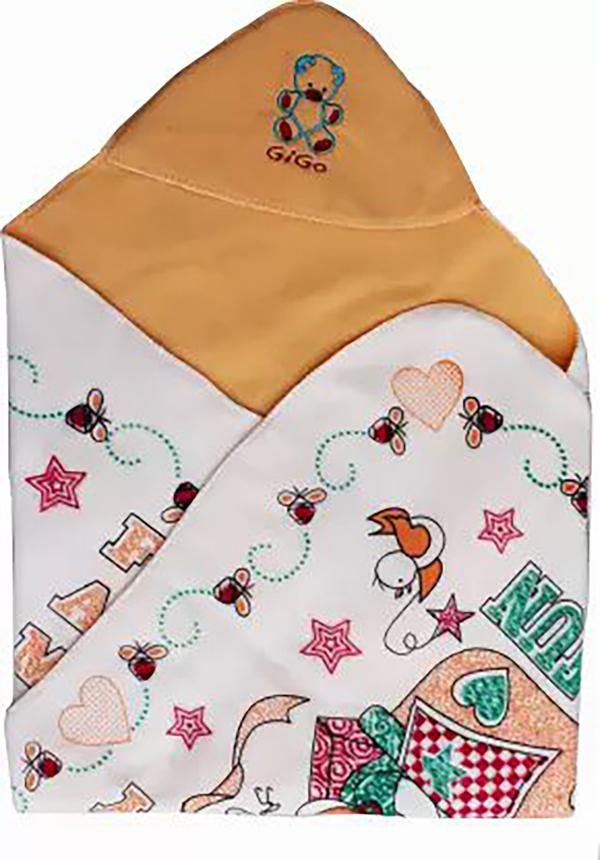 My New Born Cartoon Crib Hooded Baby Blanket for AC Room (Polyester ...