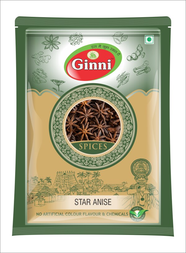 Ginni Pure Star Anise Whole, Chakra Phool, Badhiyan Fool - 25gms - JioMart