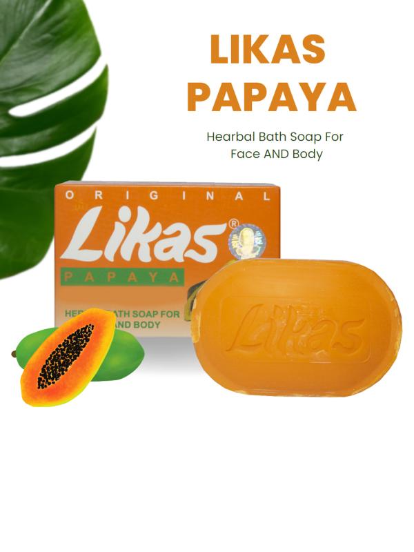 Queue Likas Papaya Whitening Herbal Soap For Face and body - JioMart