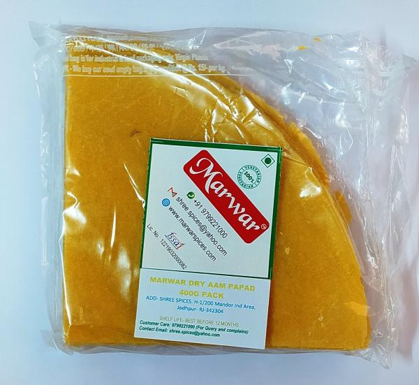 Marwar Aam Papad (Dry, Fresh and Khatta Meetha Mango Pulp Thin Papad ...