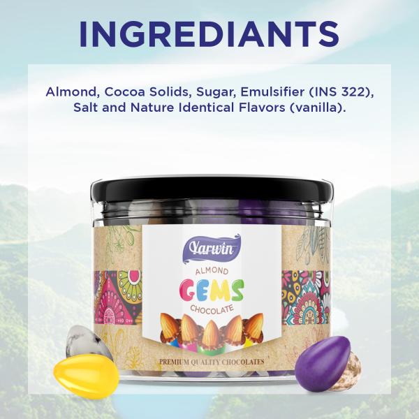 Yarwin Almond Gems Chocolate 200gm - JioMart