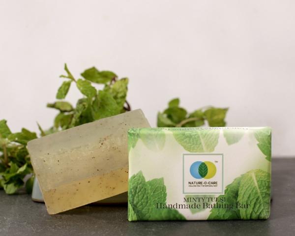 NATURE-O-CARE Minty Tulsi Handmade Bathing Bar, 75GR, Pack of 3 - JioMart