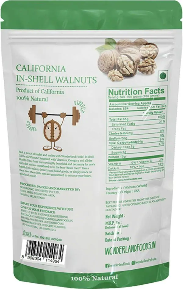 Wonderland Foods 1kg California Inshell Walnuts - JioMart
