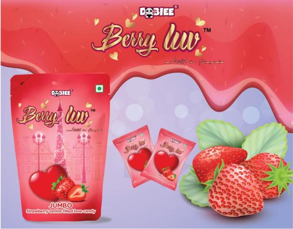 Dobiee Berry Luv Strawberry Fruit Flavoured Love Candy - 100 Pcs (Pack ...