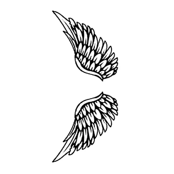 SIMPLY INKED Angel Wings Temporary Tattoo, Designer Tattoo for all ...