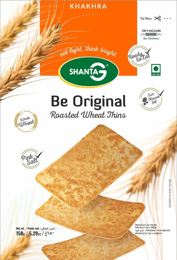 Shanta-G Chatpata Crunch Khakhra | Indian Snacks | Ready to eat snacks | 150 Gms | Pack Of 9 ...