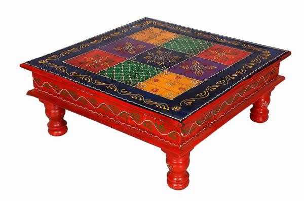 Wooden Palm Decorative Bajot/Chawki/handpained Bajot/Handpainted Chawki ...