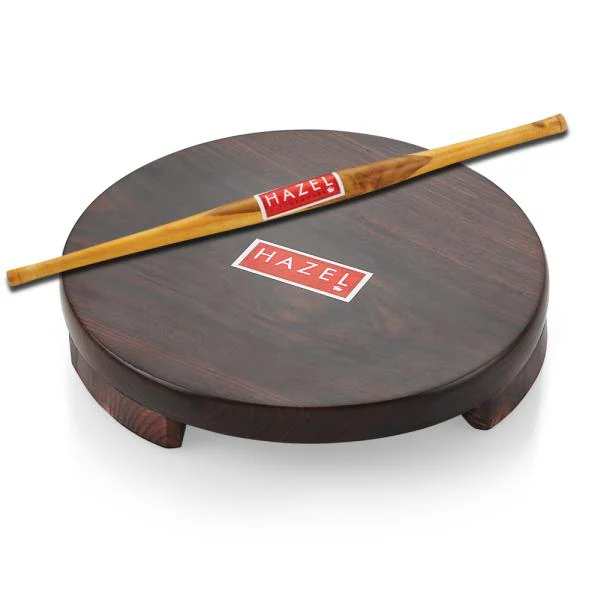 HAZEL Sheesham Polpat Chakla Roti Chapati Maker 23 cm With Wood Roti ...
