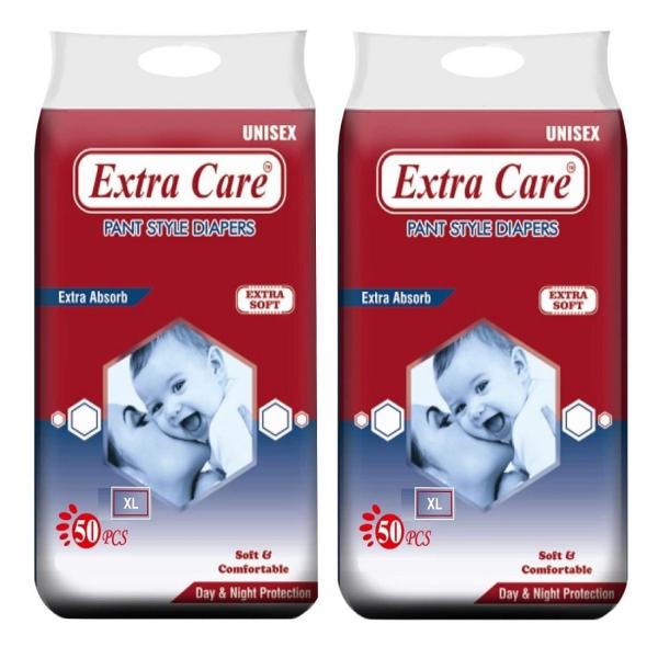 Extra Care Baby Pant Diaper XL size 50 piece (pack of 2) - JioMart