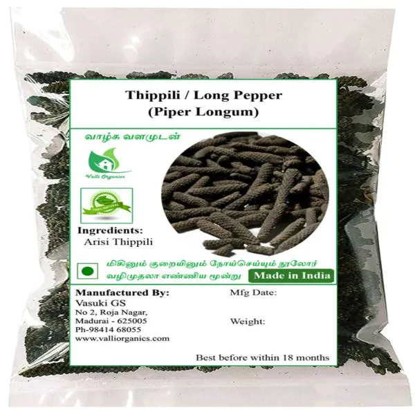 Valli Organics Thippili | Long Pepper | Hippali 100gm - JioMart