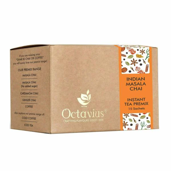Octavius Indian Masala Ready Tea Instant Tea Premix - 15 Sachets - JioMart