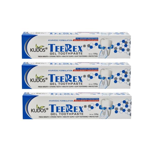 KUDOS AYURVEDA TEEREX GEL TOOTHPASTE 100GM - (PACK OF 3) - JioMart