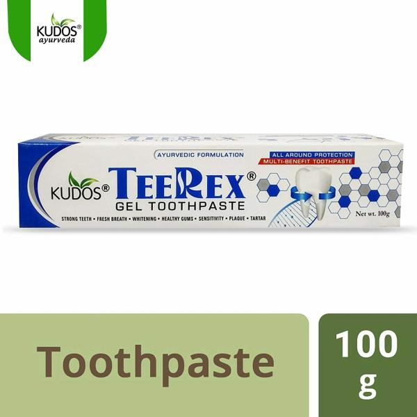 KUDOS AYURVEDA TEEREX GEL TOOTHPASTE 100GM - (PACK OF 3) - JioMart