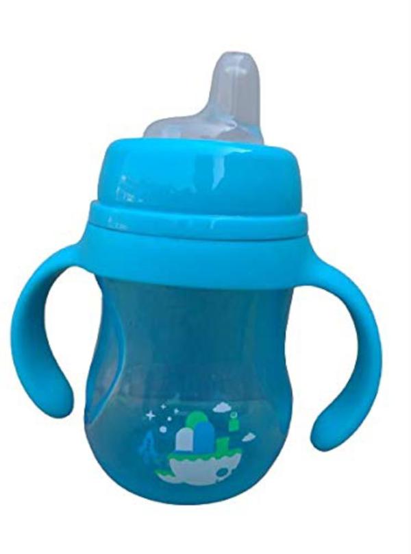 Manan Shopee Kids Blue Silicone 2 In 1 Baby Sipper Cup With Spout And ...