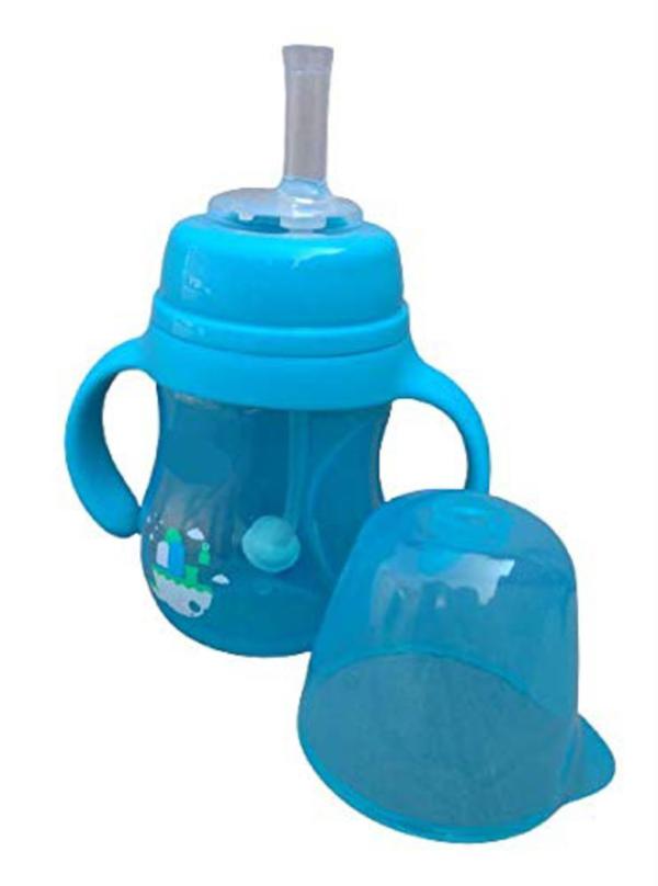 Manan Shopee Kids Blue Silicone 2 In 1 Baby Sipper Cup With Spout And ...