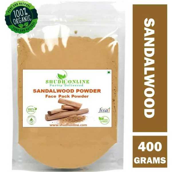 Shudh Online Pure Organic Sandalwood Powder (400g) for Face Pack, Skin ...