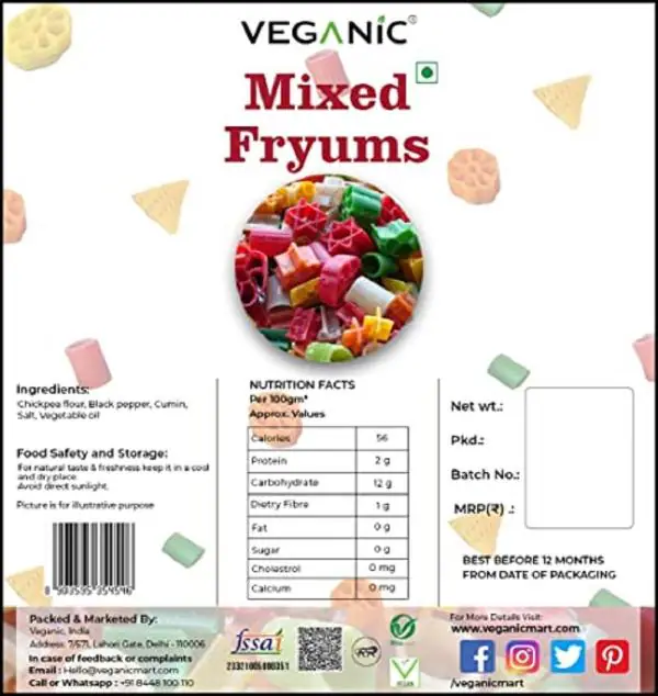 Veganic Fryums Papad Ready To Fry Snack Chips | Free Tastemaker ...