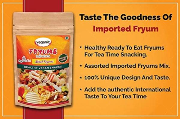 Veganic Fryums Papad Ready To Fry Snack Chips | Free Tastemaker | Multicolour (20 in 1) Mix ...