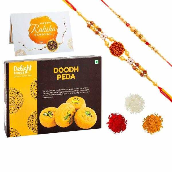 Mathura Doodh (Milk) Peda (Pedha| Penda) 500g Rakhi Greeting Card 2 ...