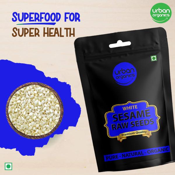 Urban Organics Fresh & Natural Hulled White Sesame Seeds | White Til ...