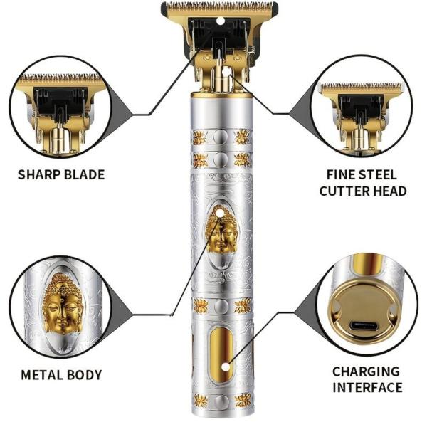 NAVJ Golden trimmer for men and women, Buddha style T shape hair ...