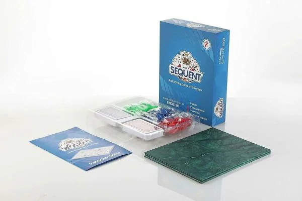 BHVMEY Plastic Sequence Family Board Games with Foldable Playing Board ...