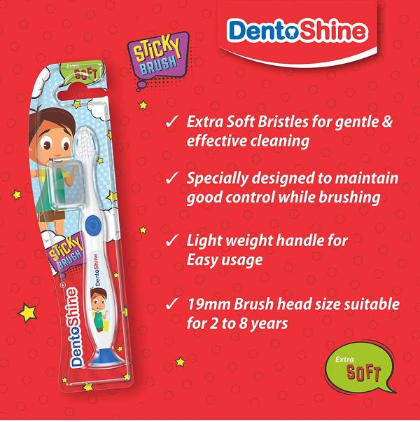 DentoShine Oral Care Combo Ages 2+ (Sticky Toothbrush for Kids ...