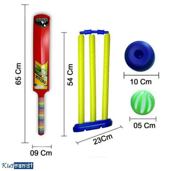 Kids Mandi Plastic Cricket Bat Set Cricket Bat and Ball Beach Wicket ...